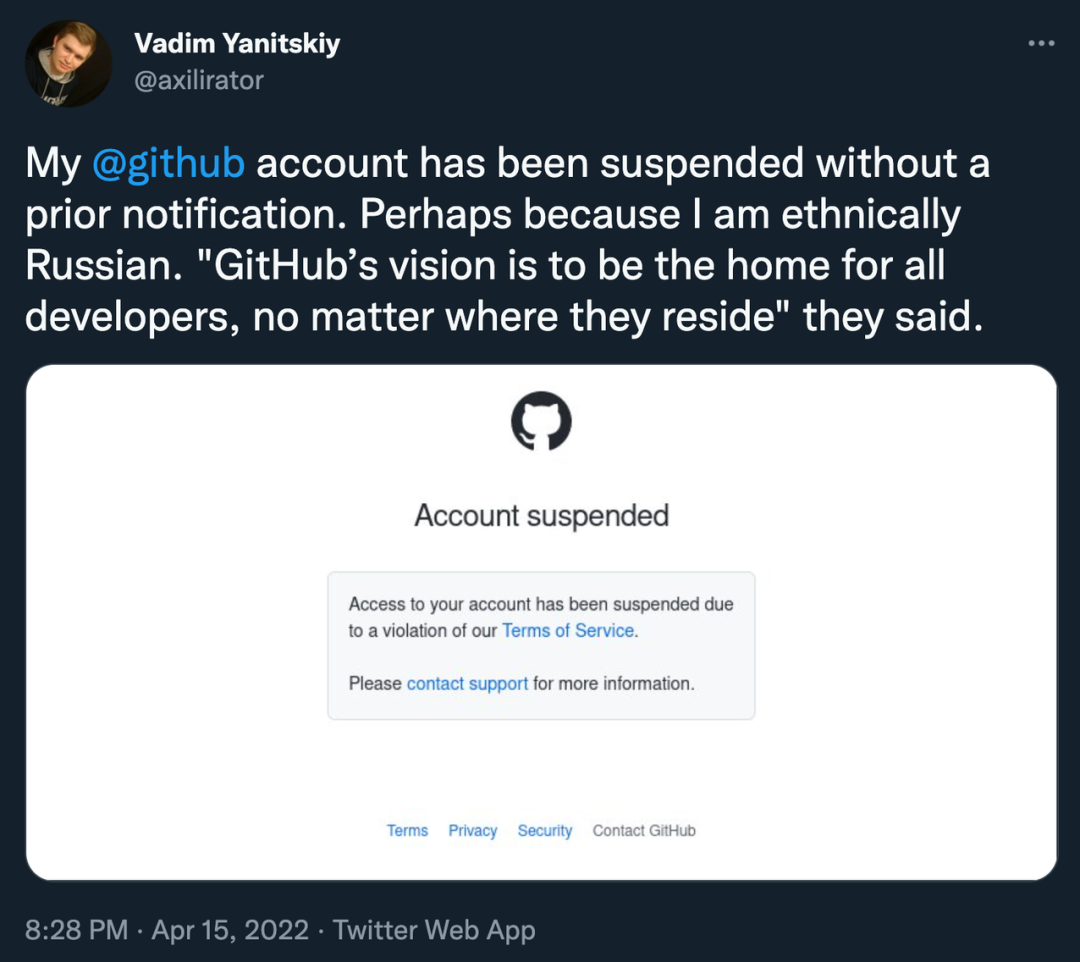 GitHub封禁俄罗斯开发者账号，"开源无国界"是伪命题吗 | 程序师 - 程序员、编程语言、软件开发、编程技术